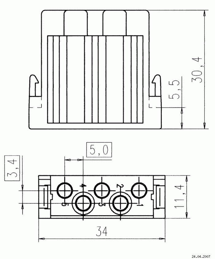 C146 M モジュール型インサート C146 A05 001 E8｜製品情報｜アンフェノールジャパン株式会社 -航空宇宙・産業機器用コネクタ-